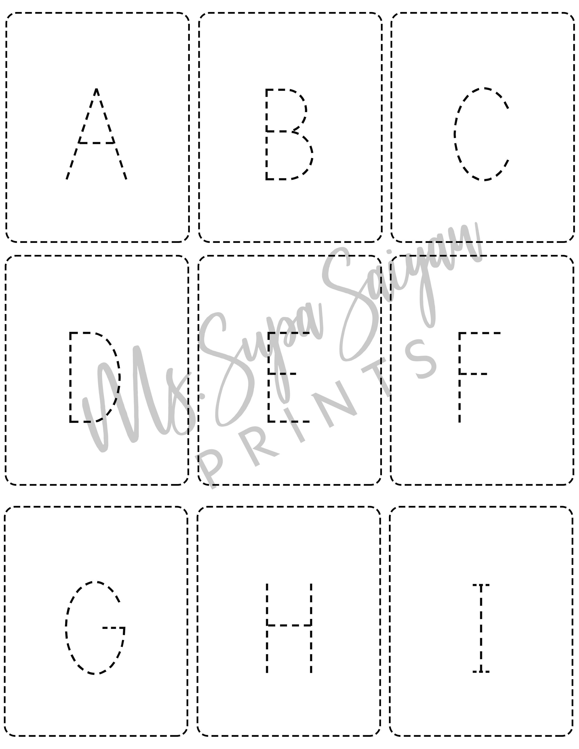 Alphabet Flash Cards Printable Uppercase And Lowercase Etsy