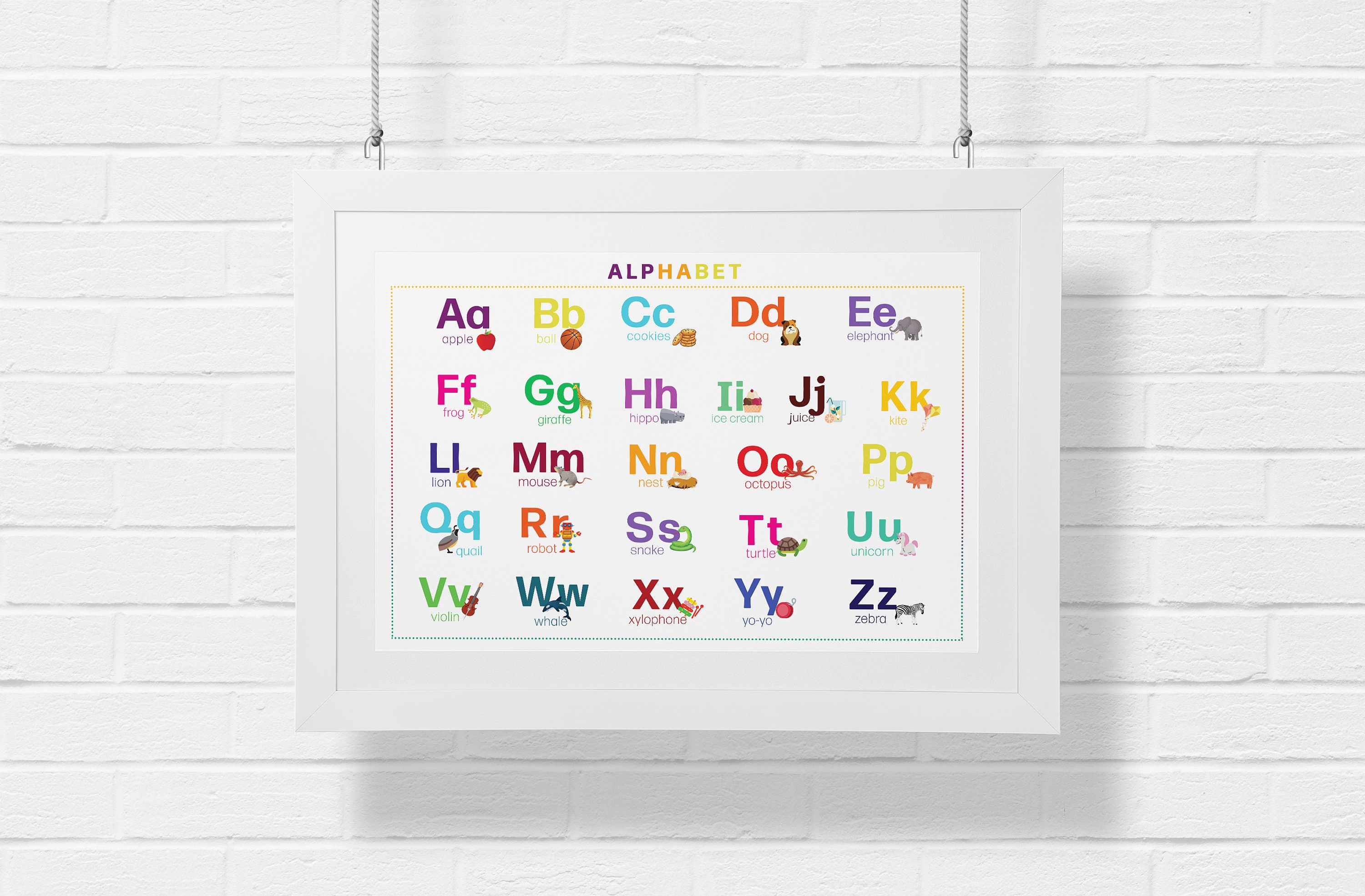 ABC Printable Poster Nursery Art Preschool Poster - Etsy Canada