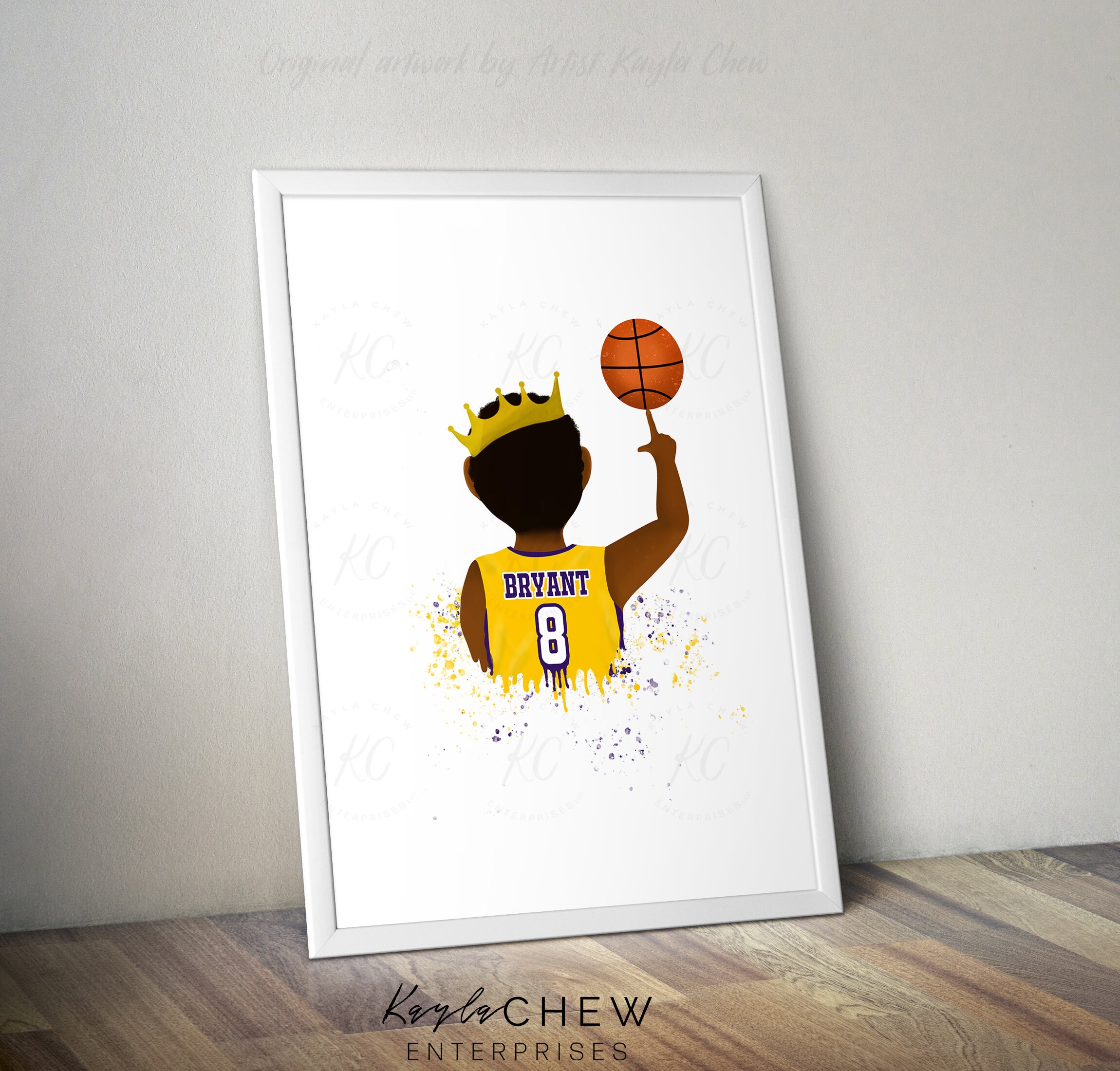 Kobe Bryant Art Printable Afro Art African American Art - Etsy