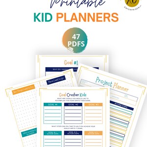 Kids Printable Goal Planner, Monthly Planner, Goal Setting, Printable ...