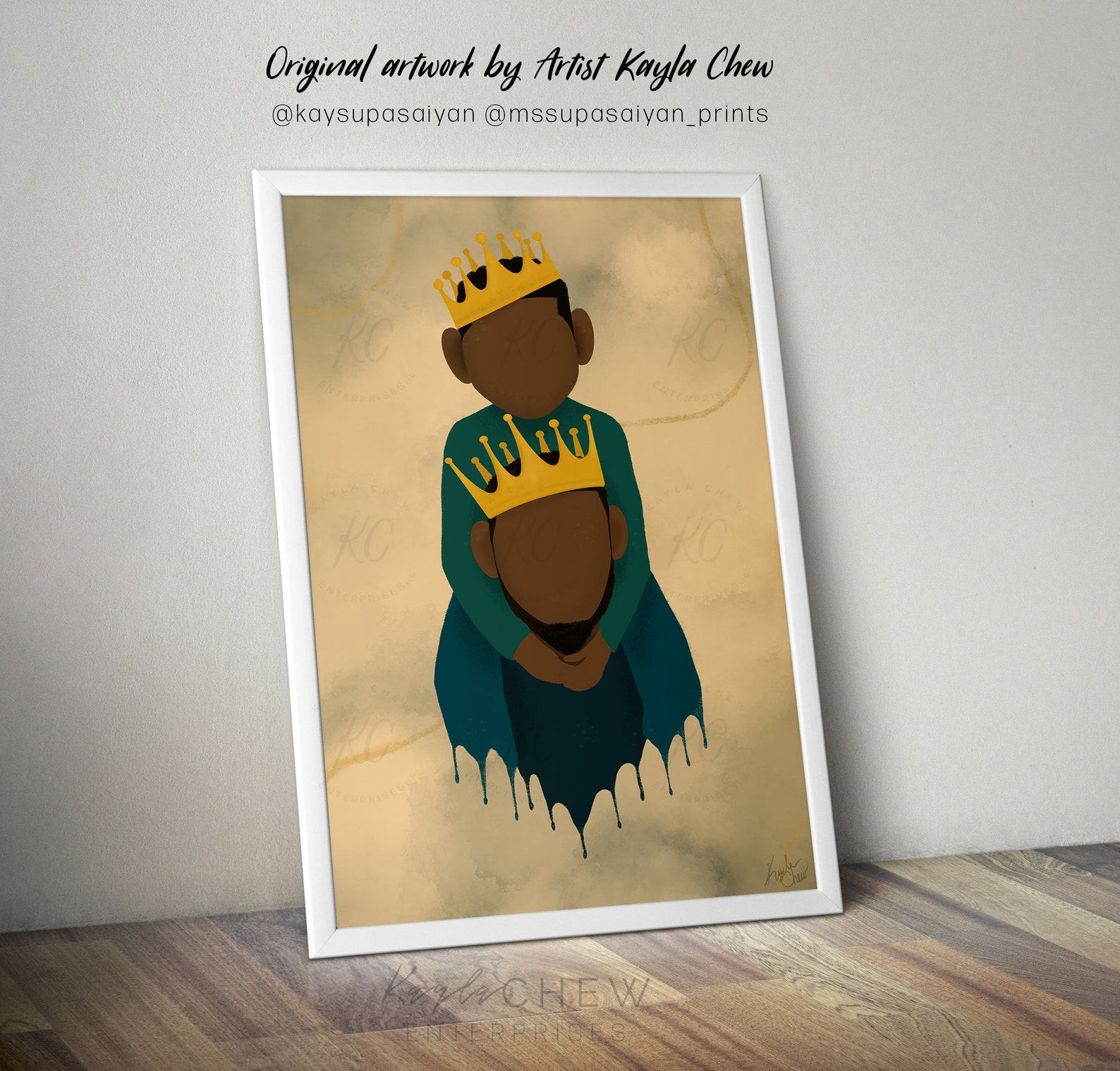 Father & Son King Art Printable fathers Art Dad Artwork - Etsy