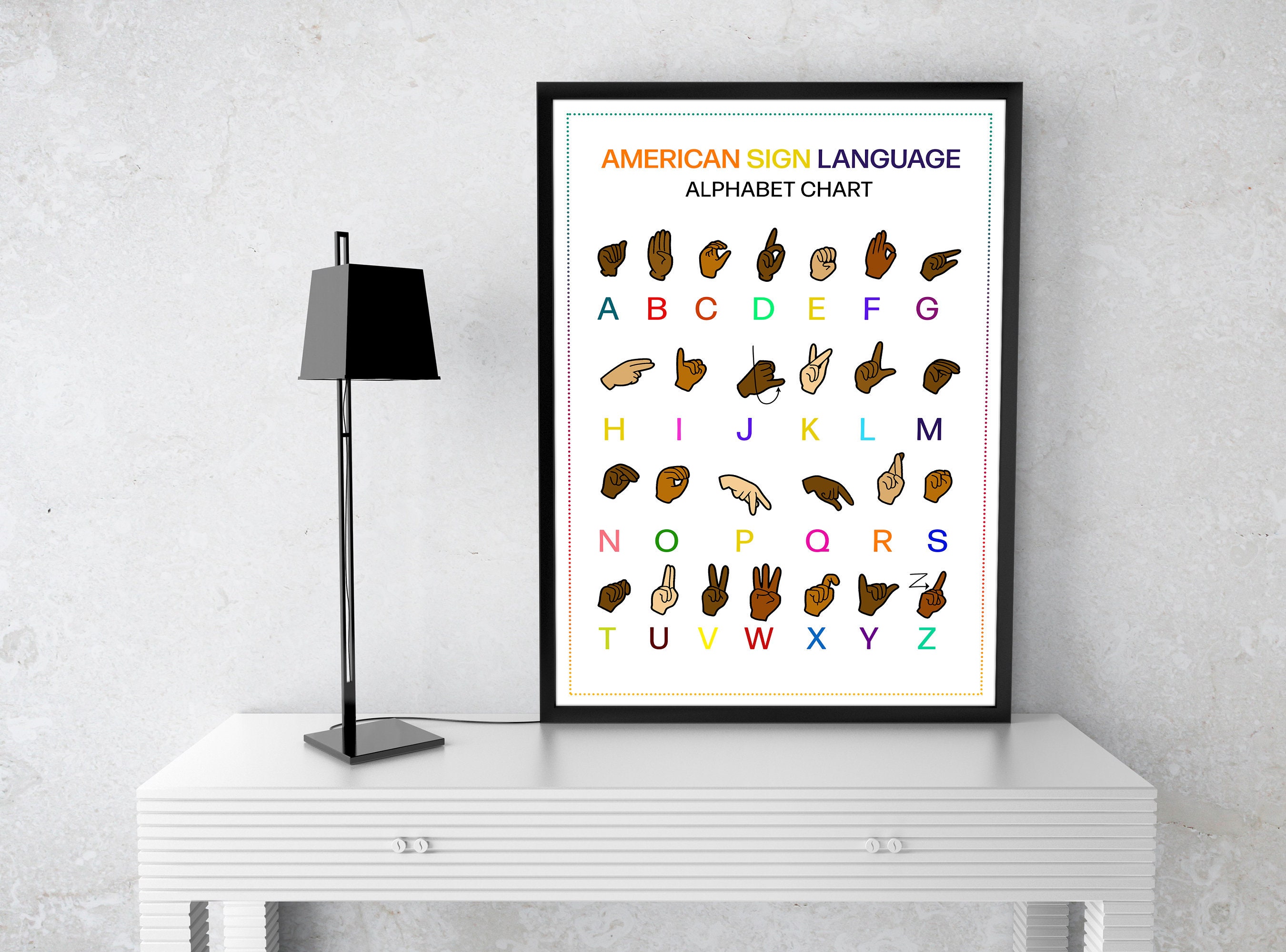 ASL Printable Poster American Sign Language Preschool | Etsy
