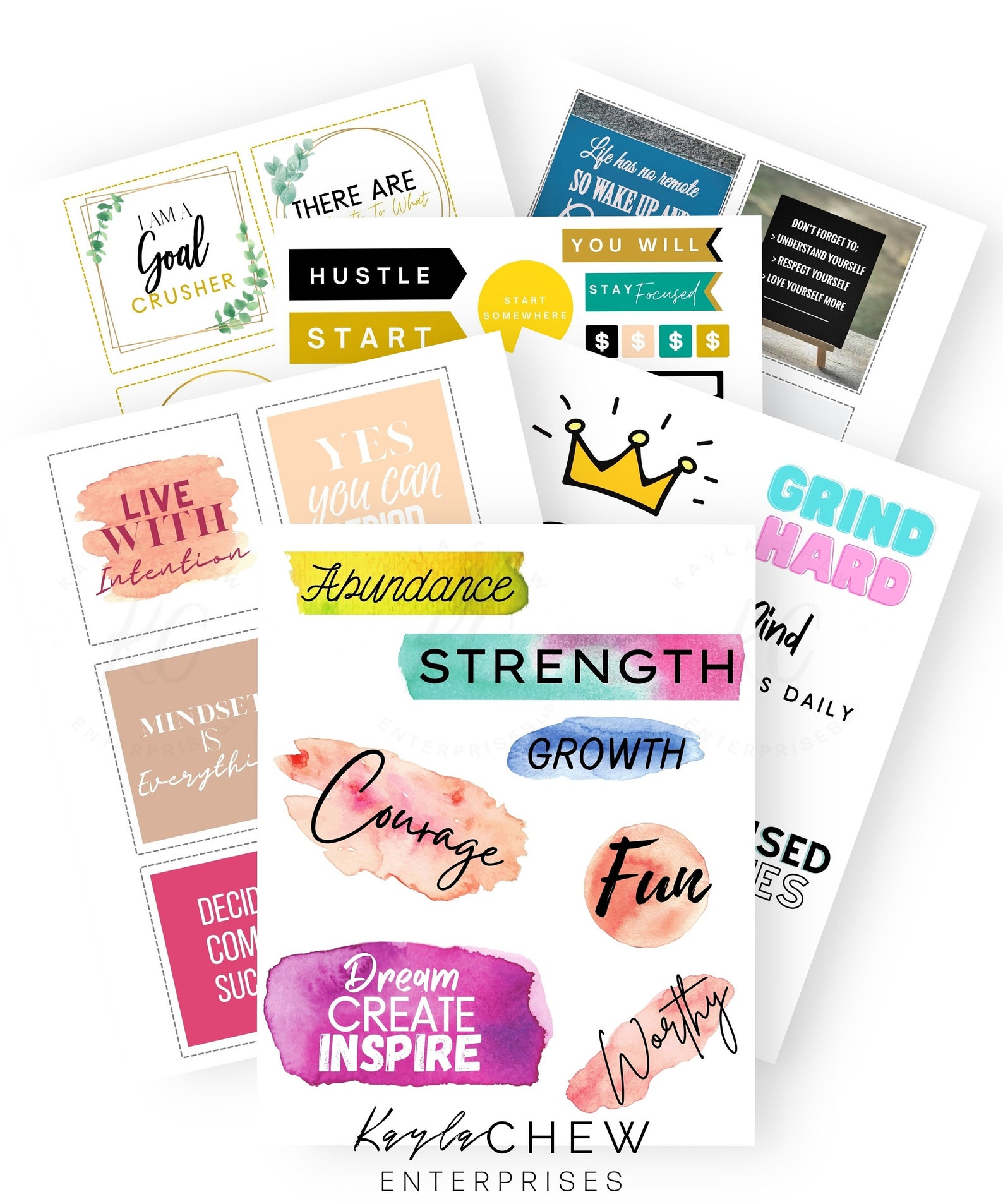 Printable Vision Board Kit, Goal Planners, Vision Board Printable ...
