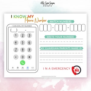 I Know My Address and Phone Number, All About Me, Learn to Tell Time ...