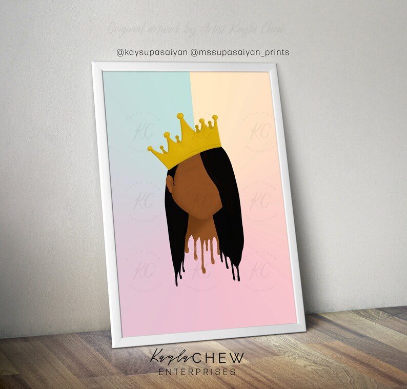 Young Queen Art 3 Printable African American Art Printable | Etsy