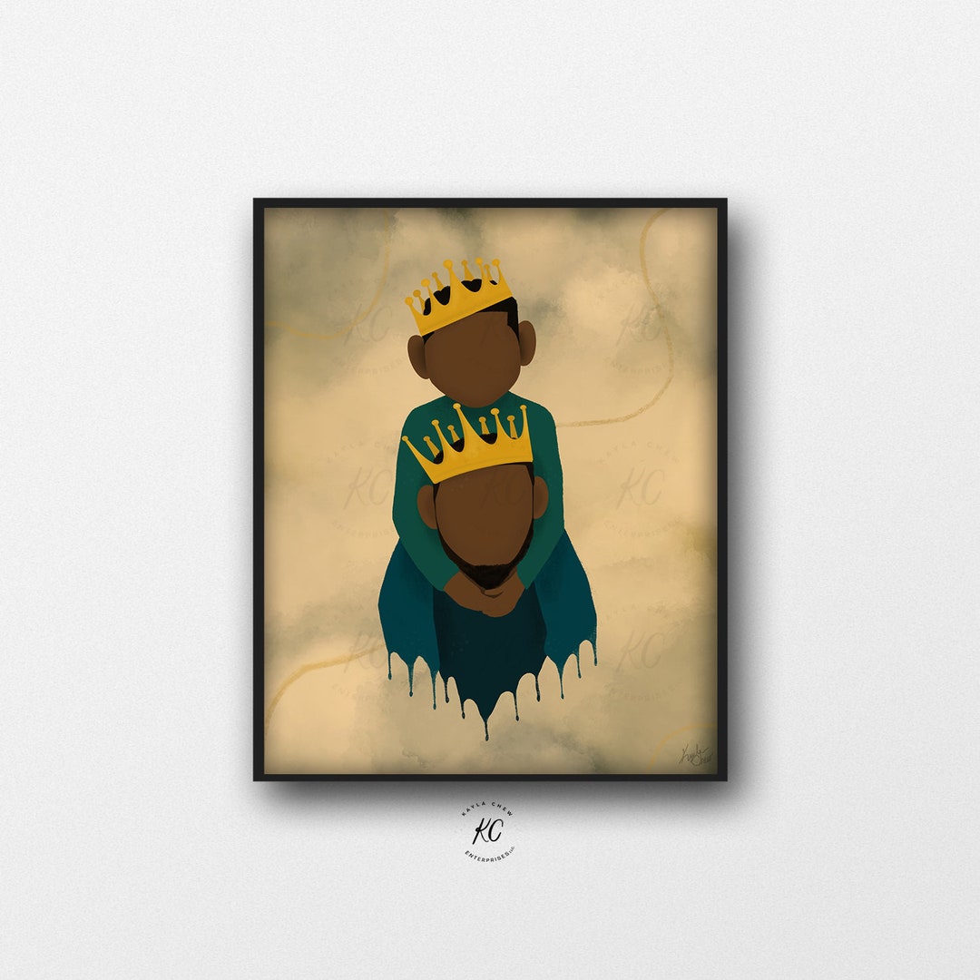 Father & Son King Art Printable ,fathers Art, Dad Artwork, Printable ...