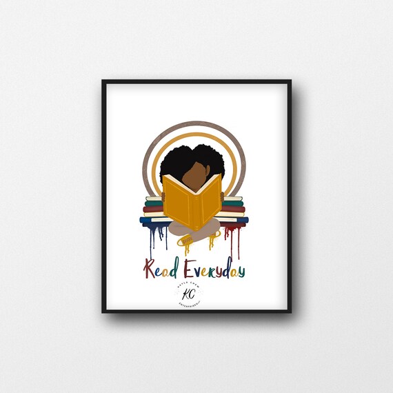 Read Everyday Printable Printable Wall Art Girls | Etsy