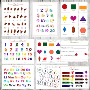 Toddler Learning Printables, | 85+ Printable Pdf Bundle |digital ...