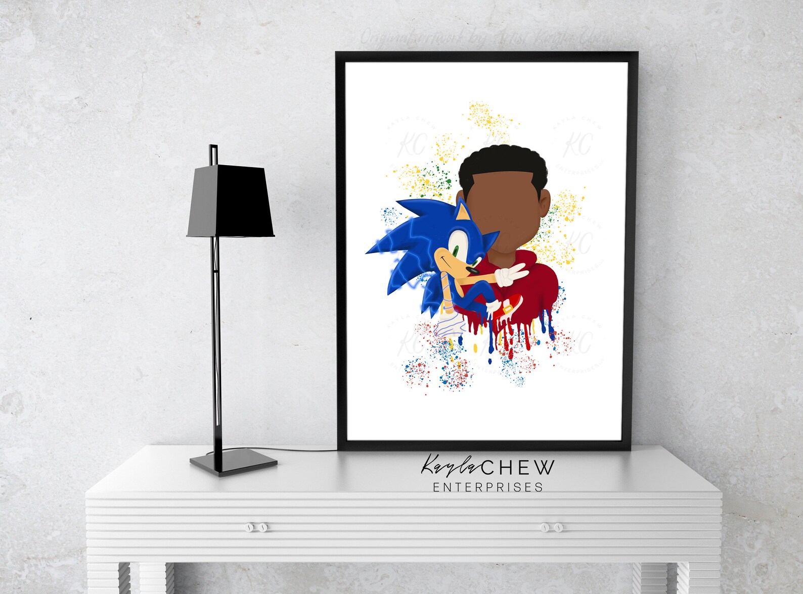 Sonic Printable Art Black Boy Afro Art African American - Etsy