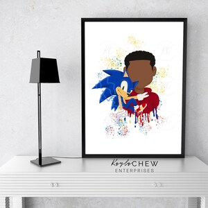 Sonic Printable Art, Black Boy, Afro Art, African American Art, African ...