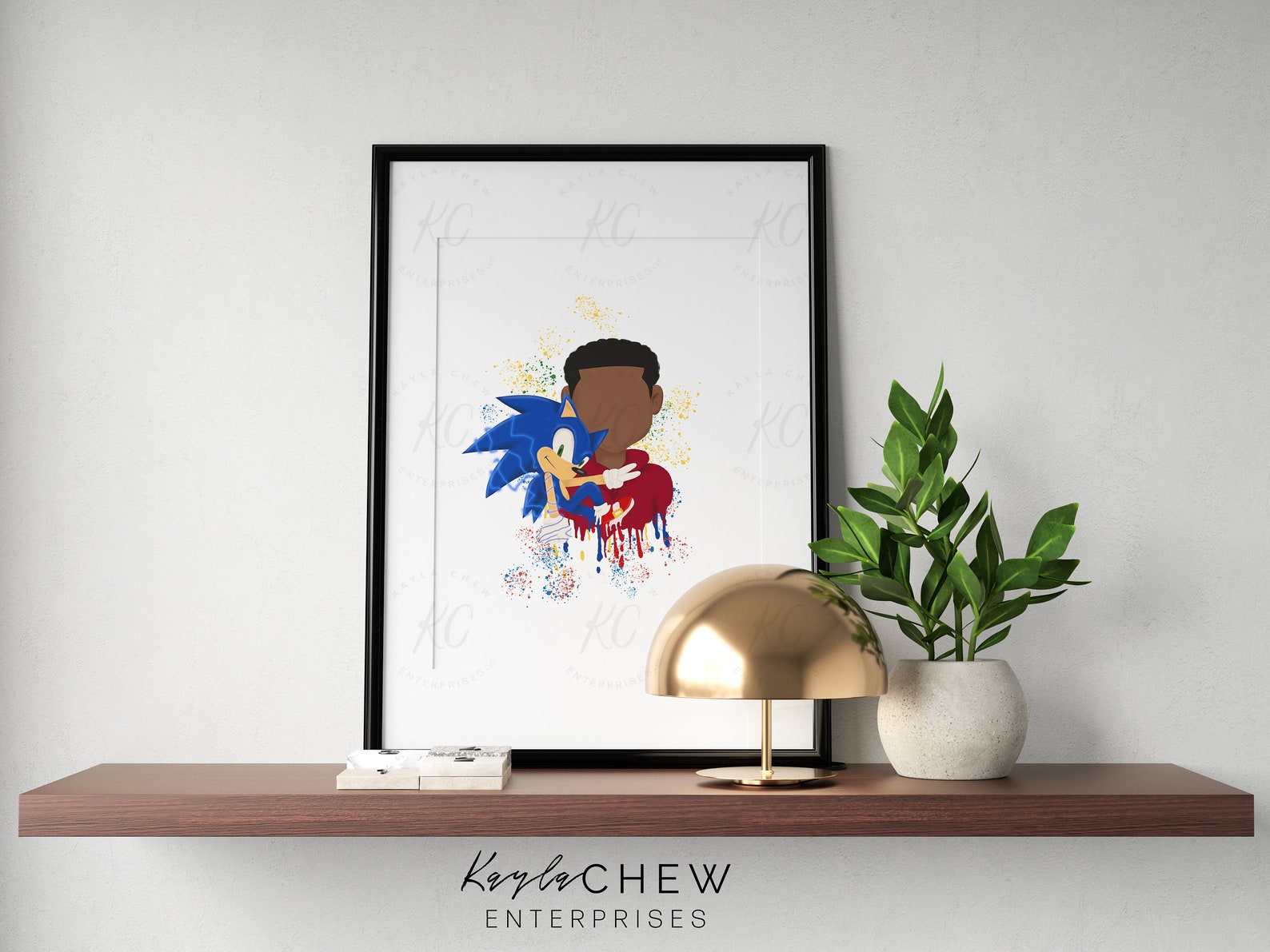 Sonic Printable Art Black Boy Afro Art African American - Etsy