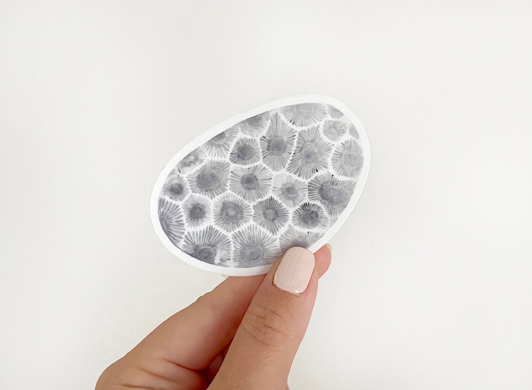 Petoskey Stone Sticker, Waterproof Vinyl Sticker, Michigan Sticker ...