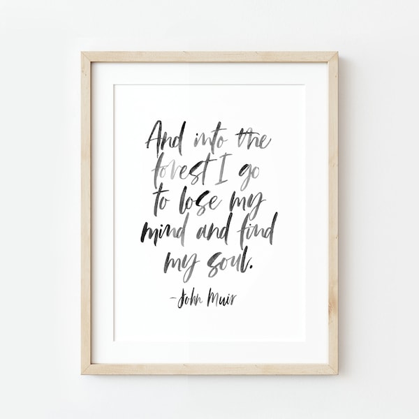 John Muir Quote Wall Art - Etsy