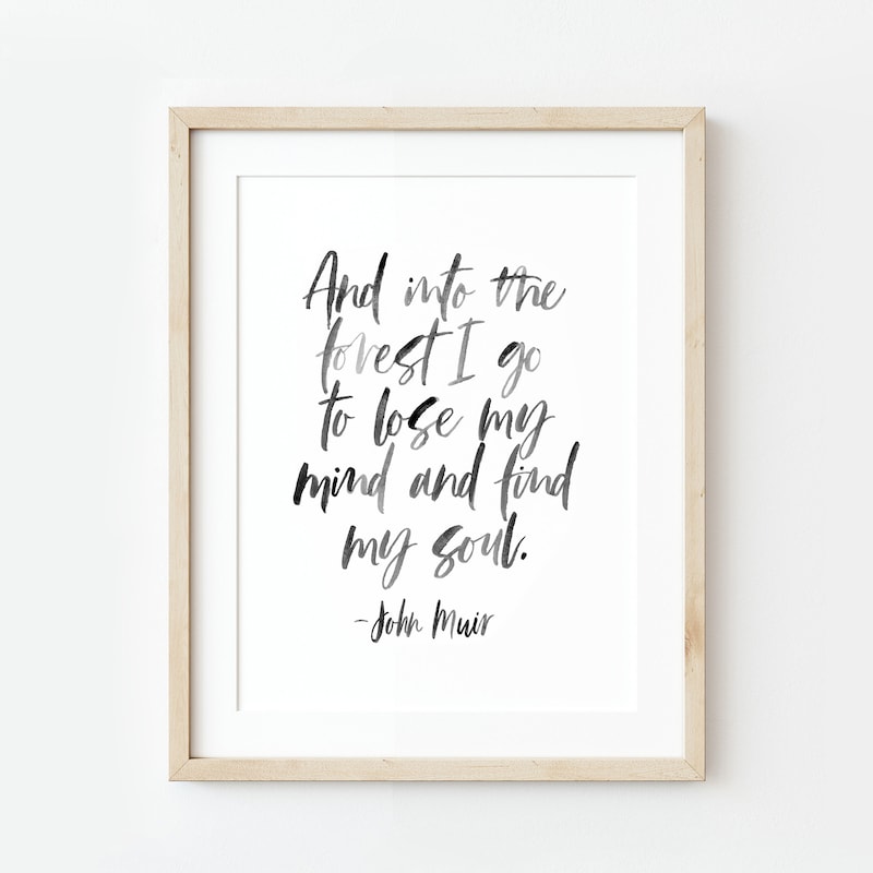 John Muir Quote Wall Art - Etsy