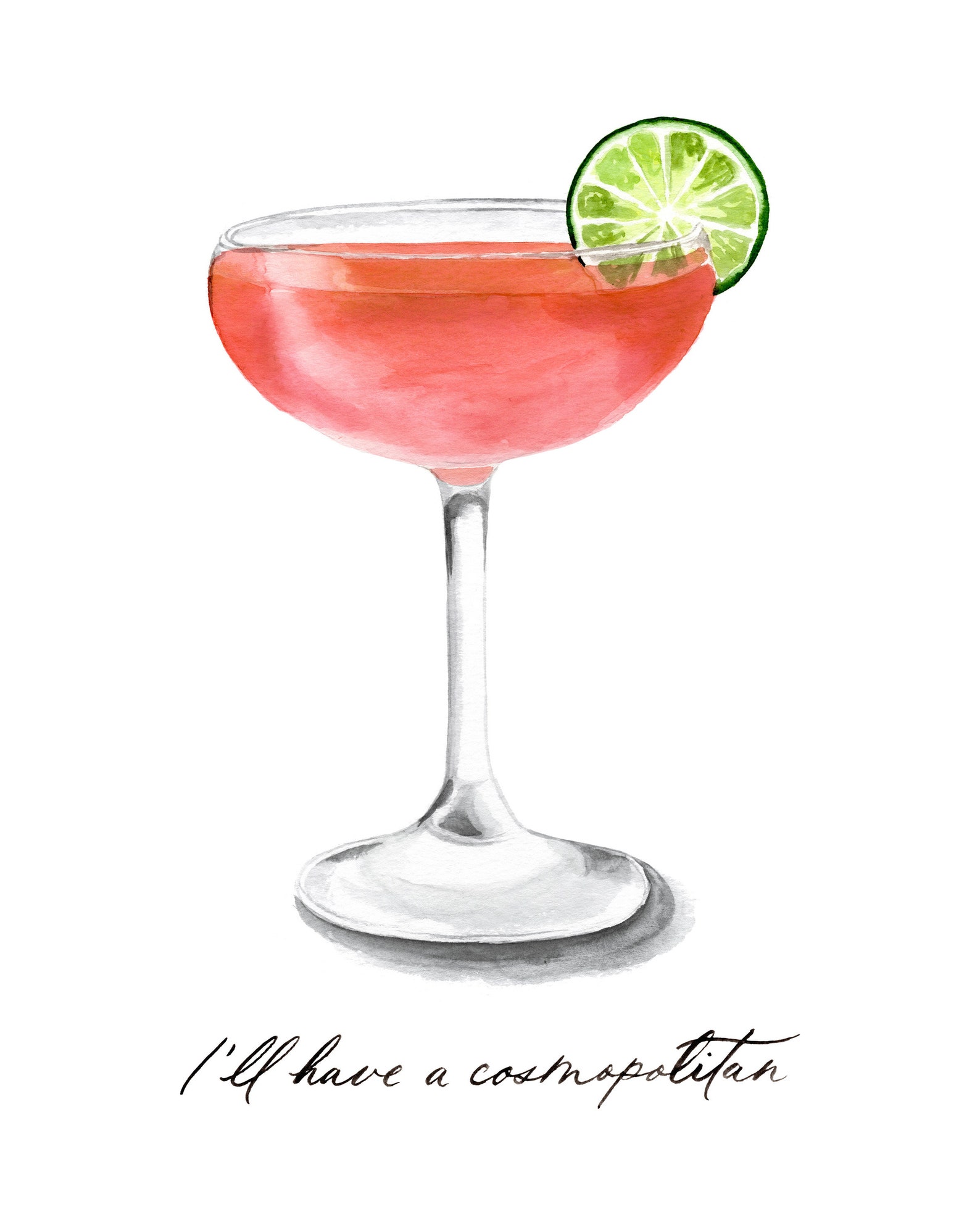 Cosmopolitan Cocktail Cosmo Cocktail Hour Art Print | Etsy