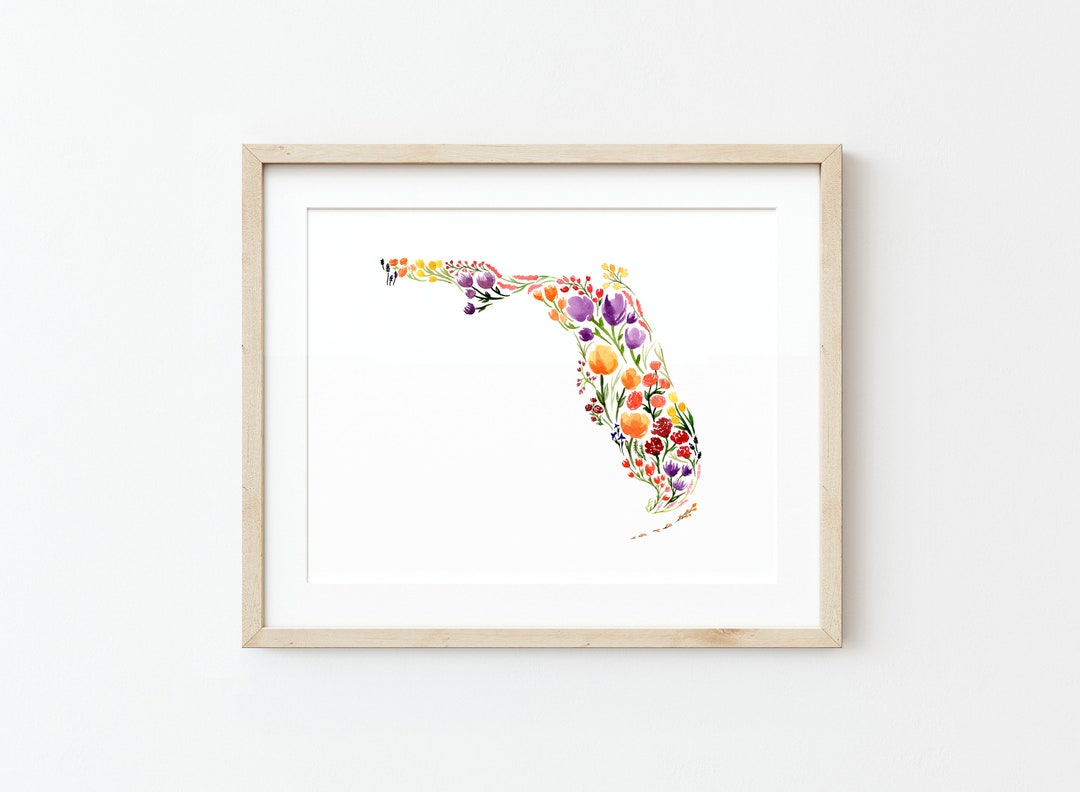 Florida Watercolor Painting, Watercolor Flowers, Wildflowers, Florida ...