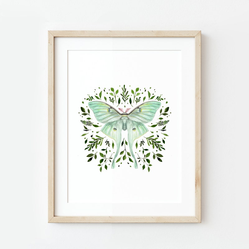 Luna Moth Painting - Etsy