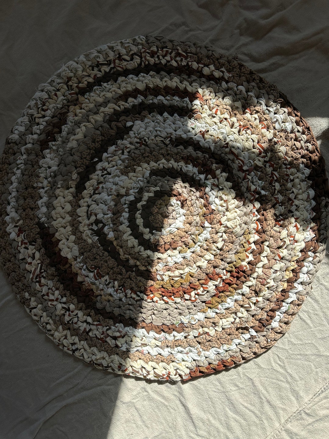 Bohemian Neutrals Scrap Rag Rug - Etsy