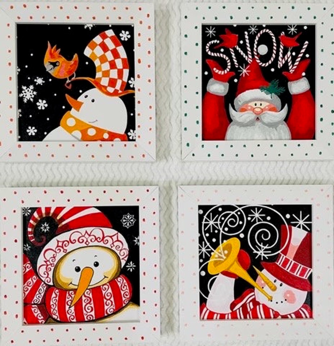 Paint by Number (finished)- Christmas Set - Etsy