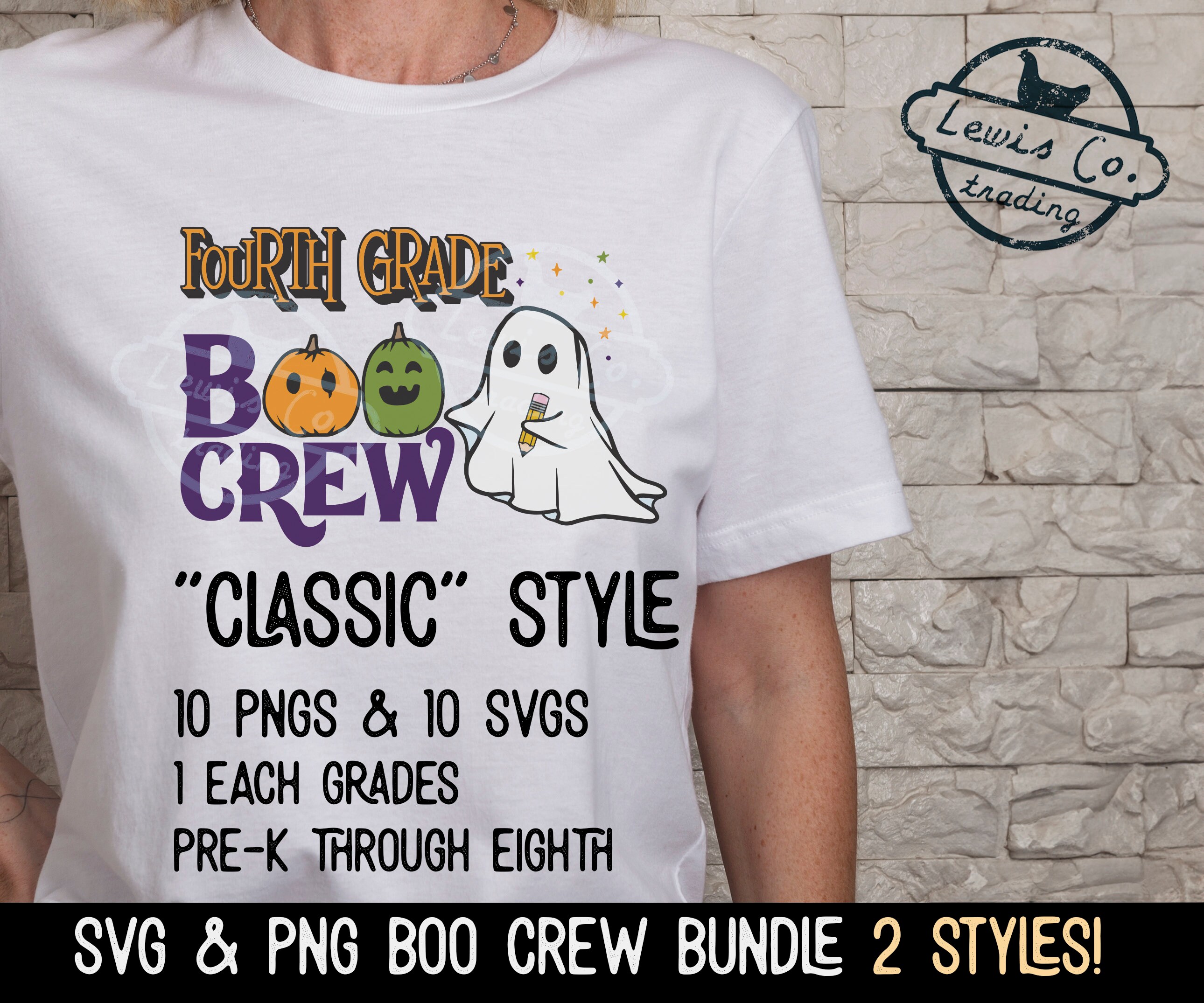 Boo Crew SVG & PNG Bundle | Retro Boo Crew | Classroom Printable | Cute ...