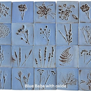 Wild Flower Ceramic Tile Set of 20 Different Flowers and Grasses - Etsy