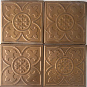 6"x6" Handmade Bronze, Tin Ceiling-inspired Ceramic Tiles - Etsy