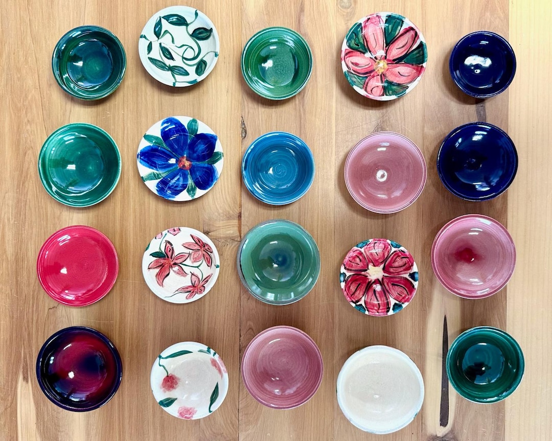 Handmade, Artisan, Ceramic Mini Bowls - Multi-colors - Etsy