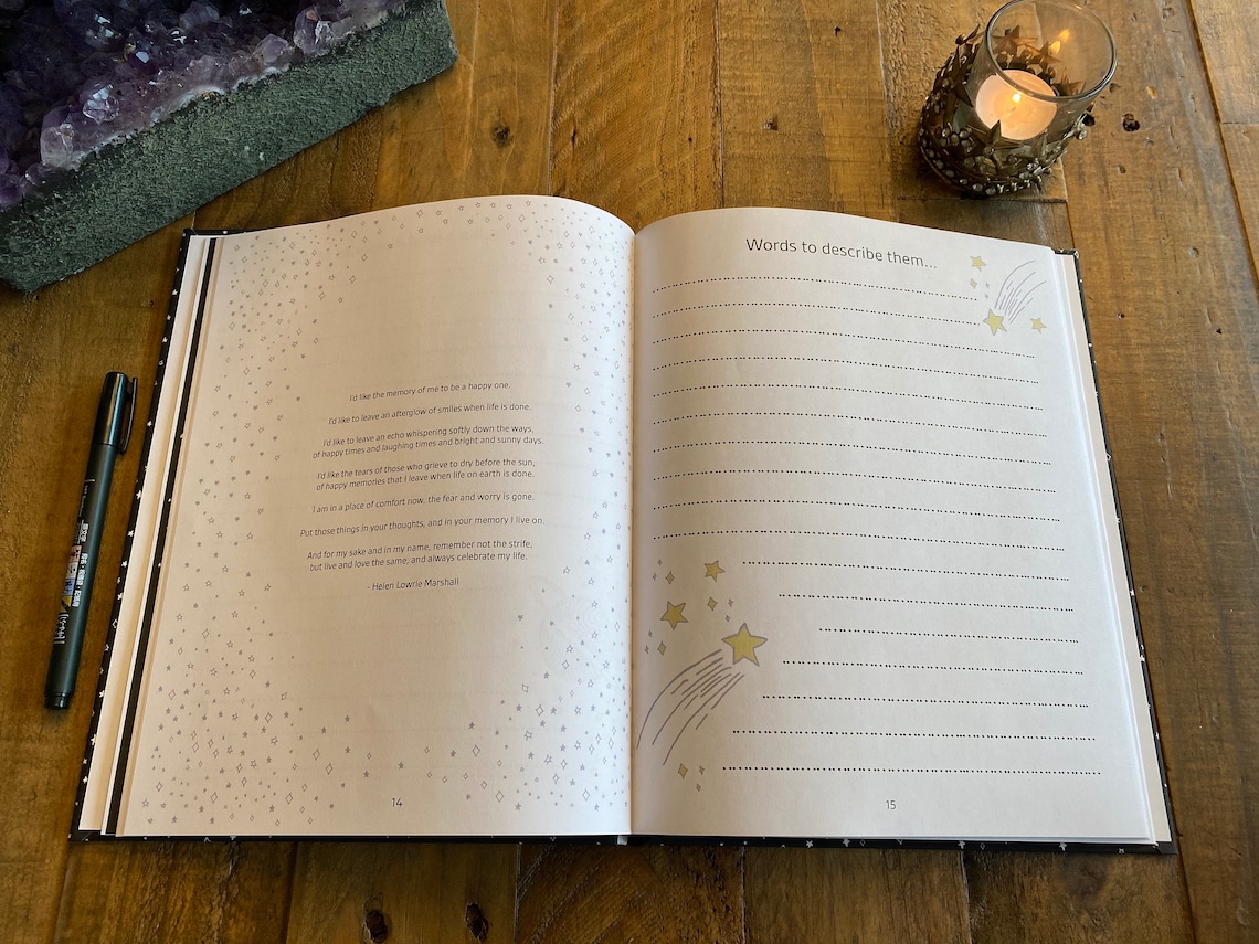 Guided Grief Remembrance Journal A Handbook and Keepsake to - Etsy
