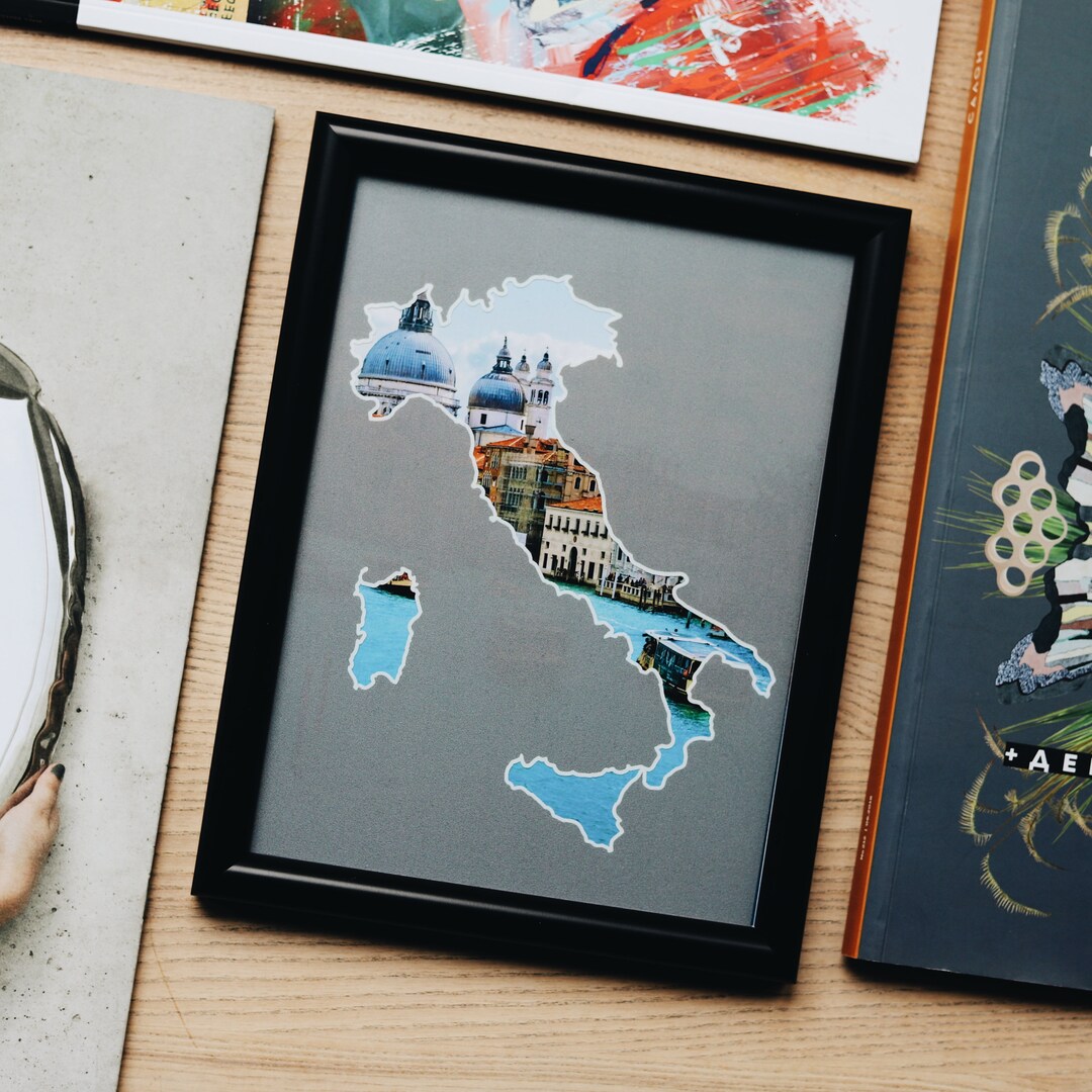 Italy Wall Art Italy Picture Frame Insert Your Photo 6x8 - Etsy