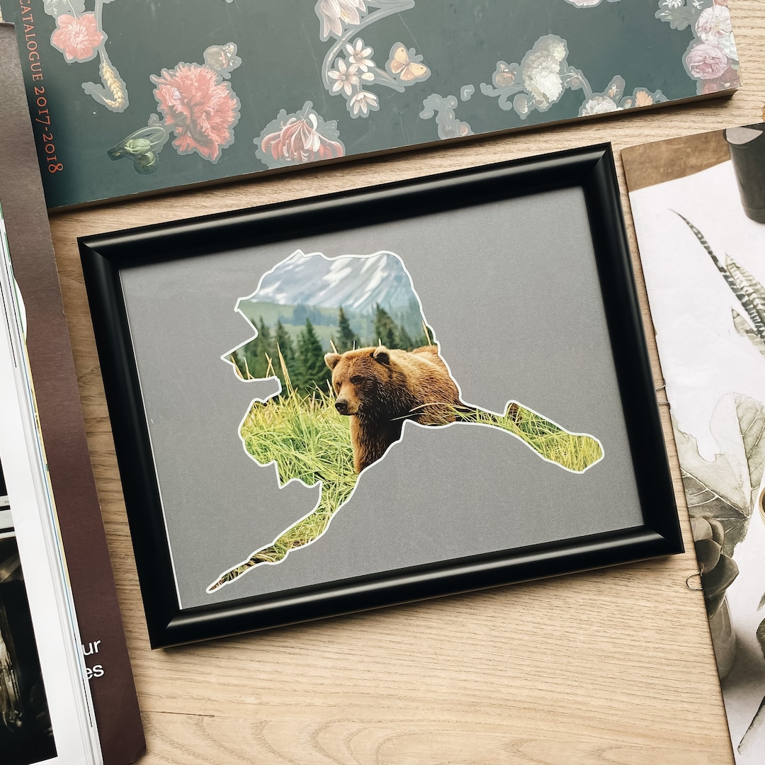 Alaska Wall Art Alaska Picture Frame Insert Your Photo 6x8 Inches ...