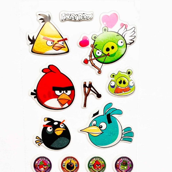 Angry Birds Stickers - Etsy