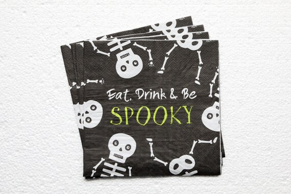 Spooky Halloween Paper Napkins Set of 4 Napkins 3ply - Etsy