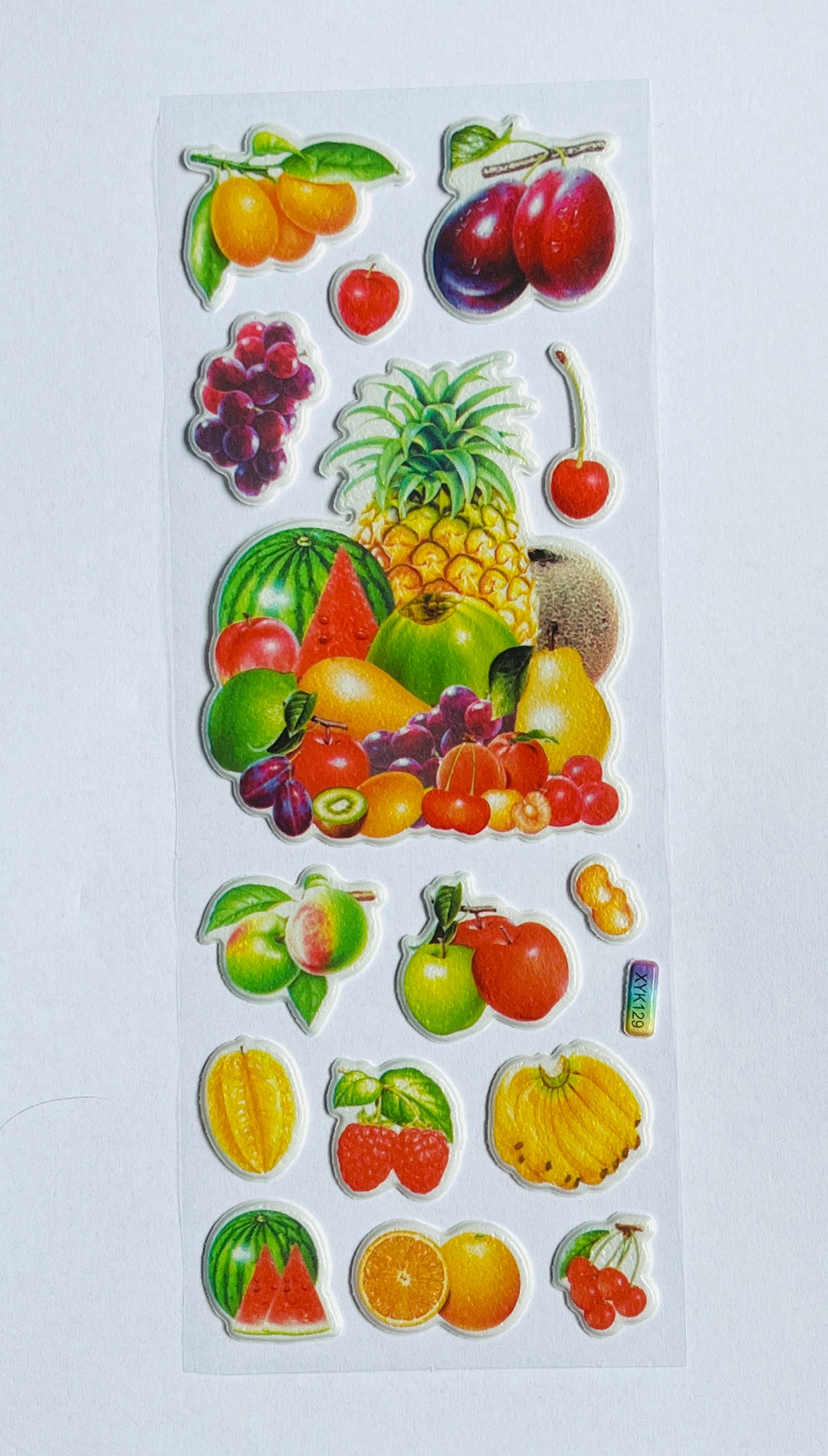 Fruit Sticker Sheet / Puffy Stickers / Food Journal Stickers / Planners ...