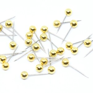 Map Pins / Map Tacks / Push Pins / Gold / Set of 30 - Etsy