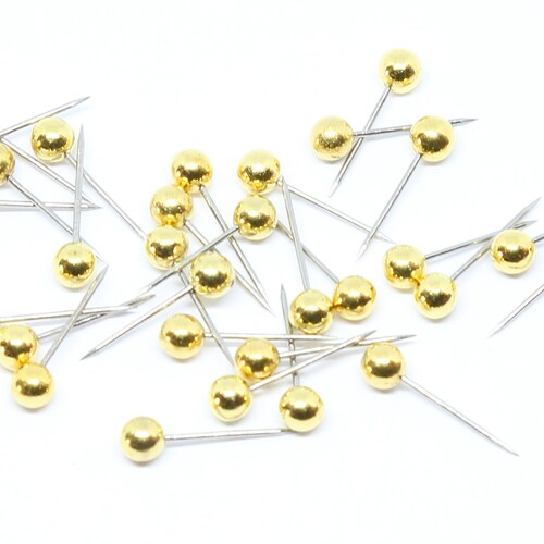 Map Pins / Map Tacks / Push Pins / Gold / Set of 30 - Etsy