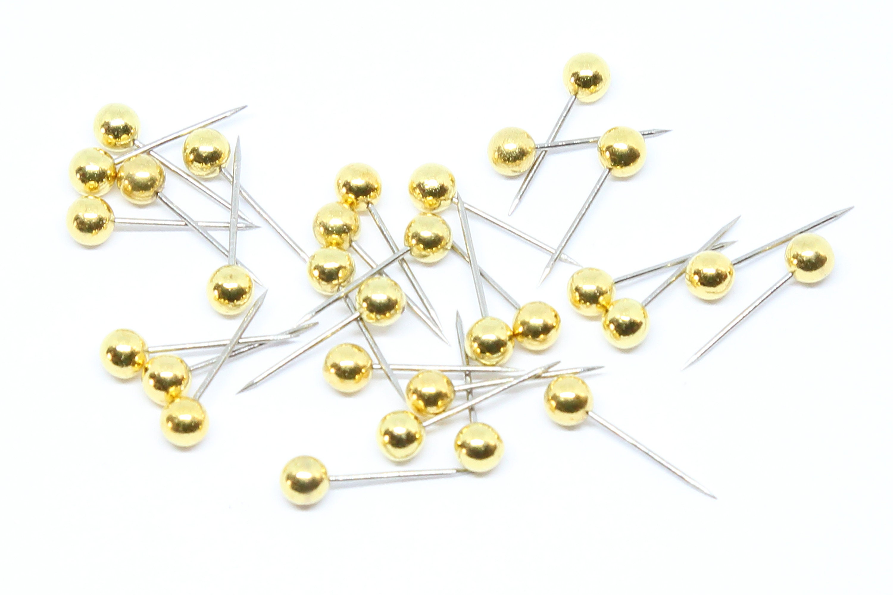 Map Pins / Map Tacks / Push Pins / Gold / Set of 30 - Etsy
