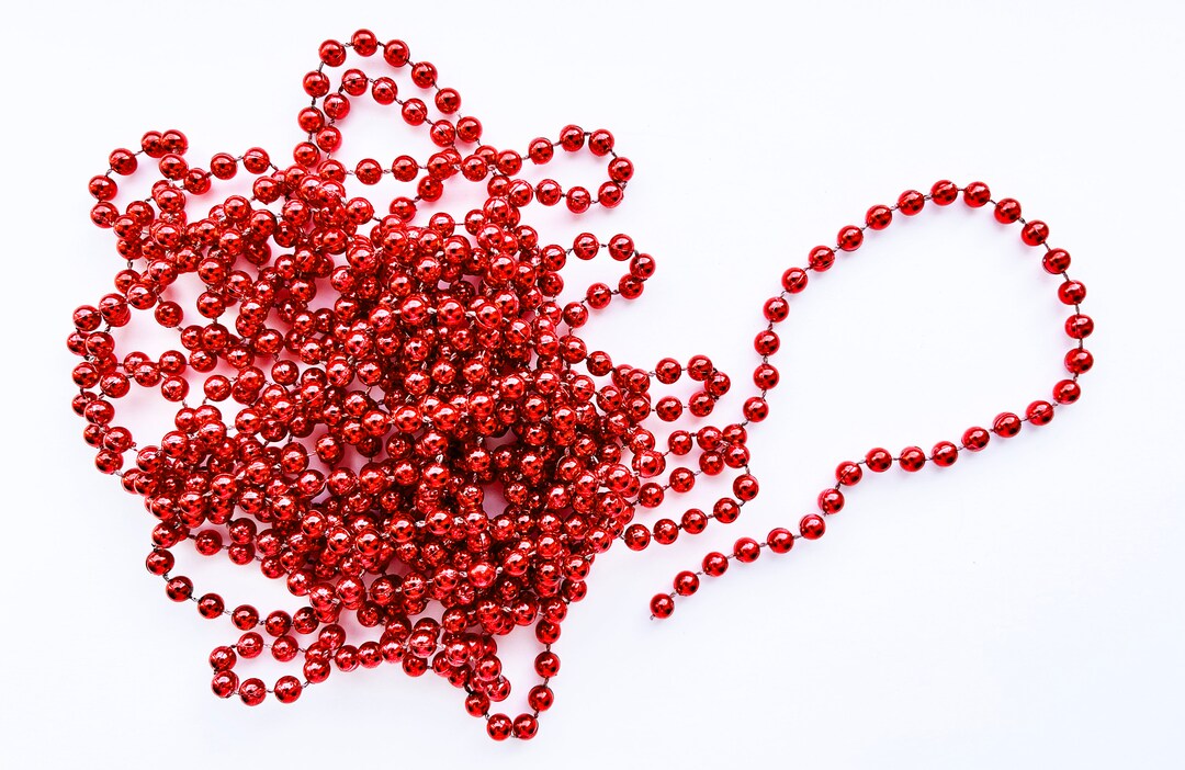 5 Metre Length of Red Bead Chain / Garland / Decorations / Bunting - Etsy