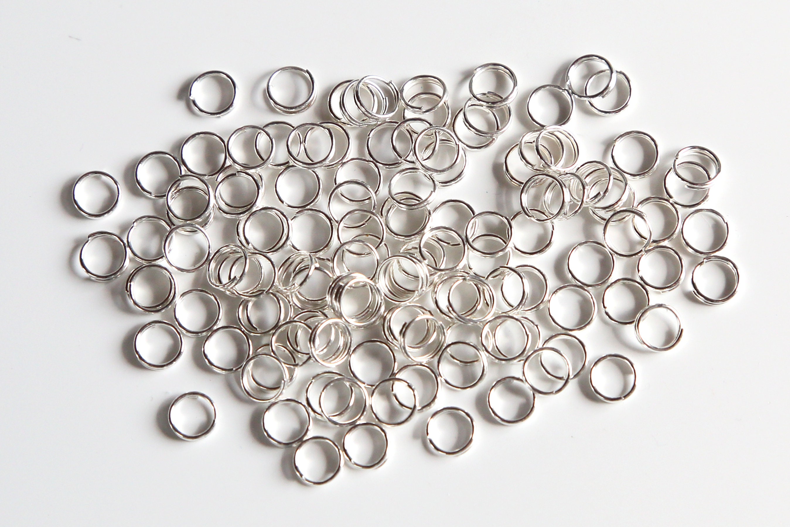 5mm Silver Split Rings Set of 50 - Etsy