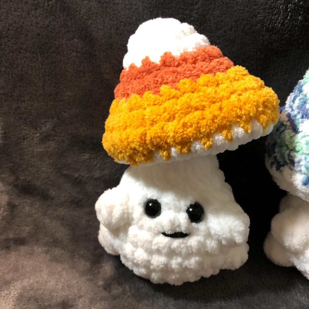 Handmade Crochet Candy Corn Mushroom Plushie: Halloween Fidget Toy - Etsy