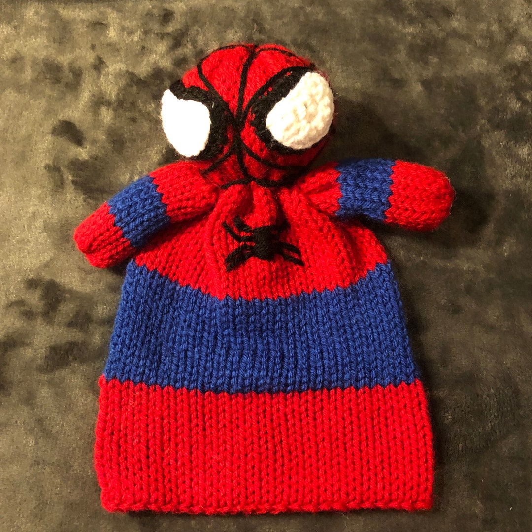 Handmade Knit Spider-man Lovey | Baby Shower Gift - Etsy