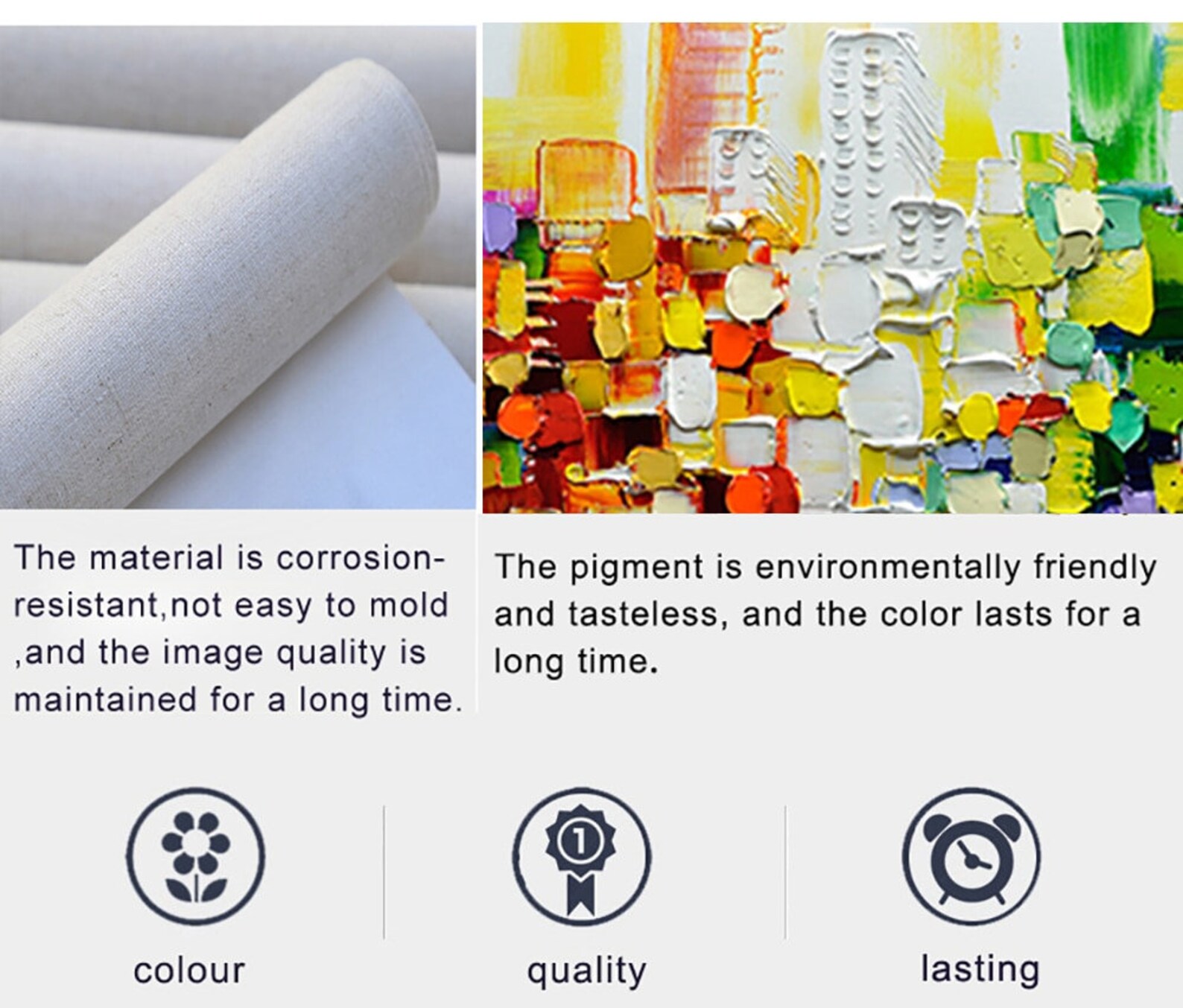Original Abstract Colorful Wall Paintings on Canvas, Handmade Colorful ...