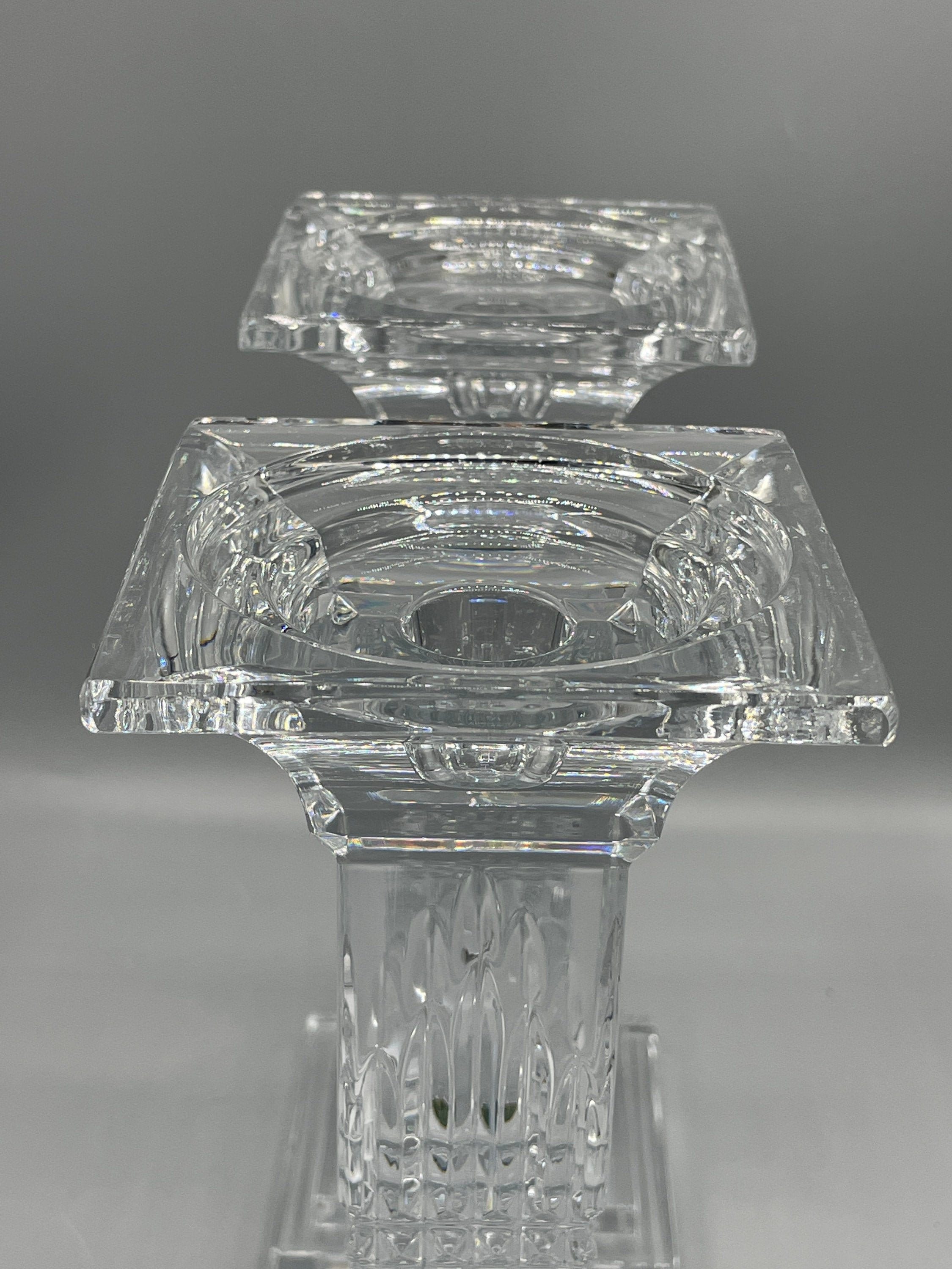 Vintage Pair of Lead Crystal Pillar Candlesticks Vintage Shannon ...