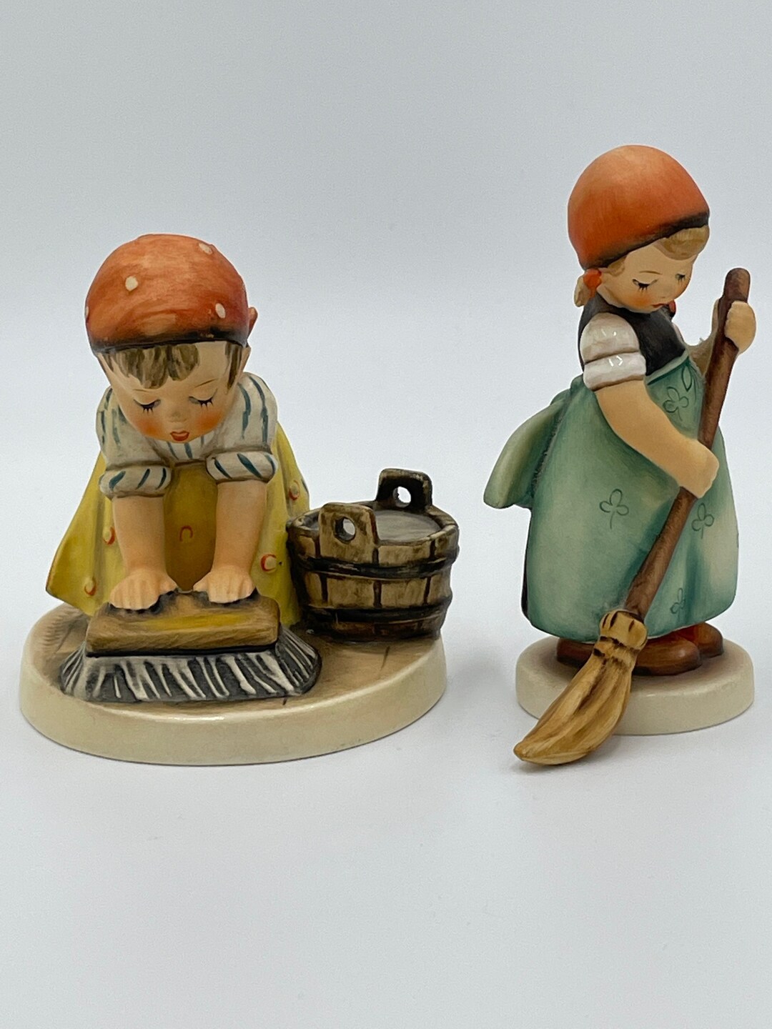 Vintage Goebel Hummel Figurines Big Housekeeping Hummel Little Sweeper ...