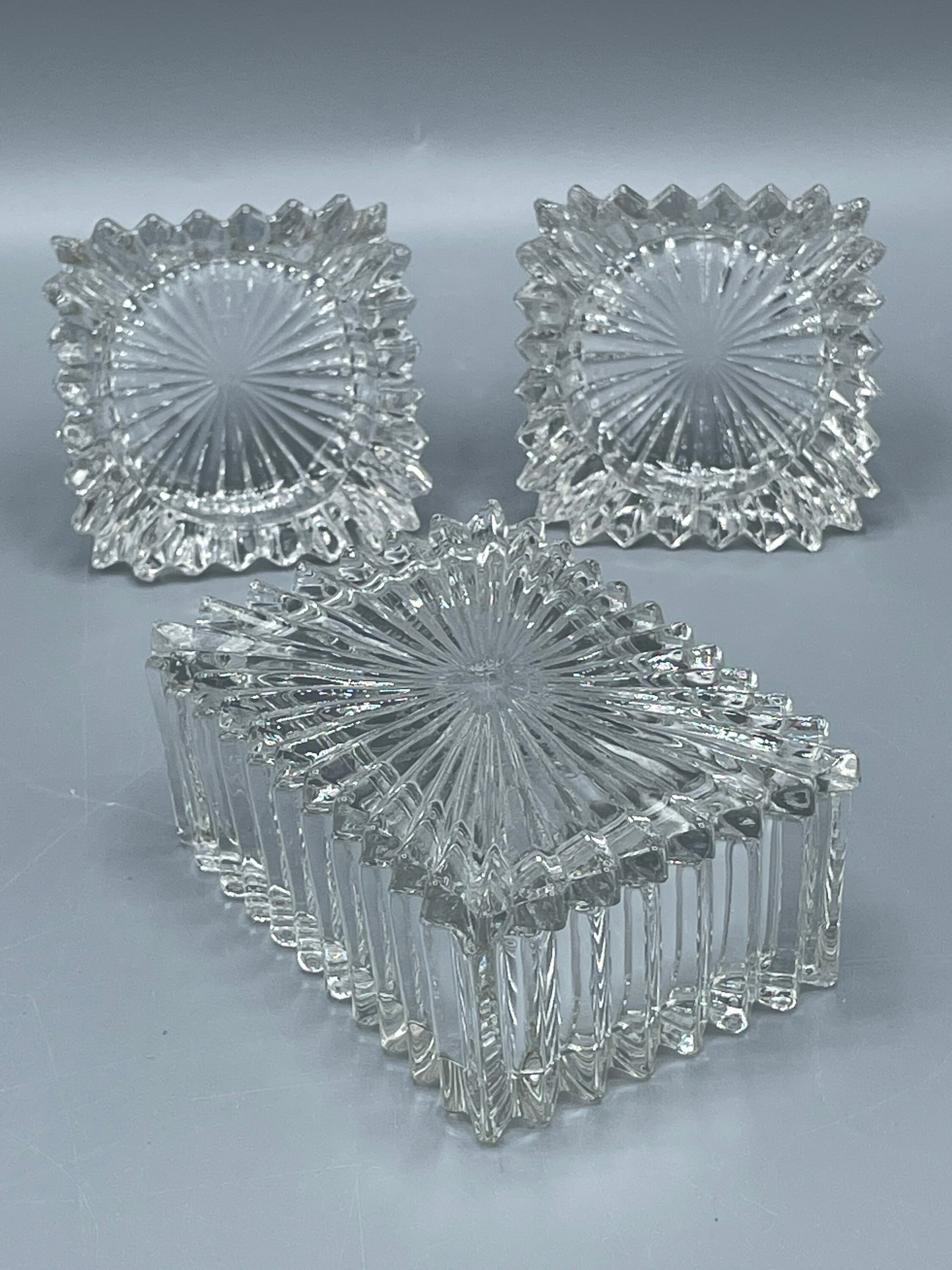 Vintage Heisey Ridgeleigh Cigarette Box W/ Ashtrays Vintage Heisey ...