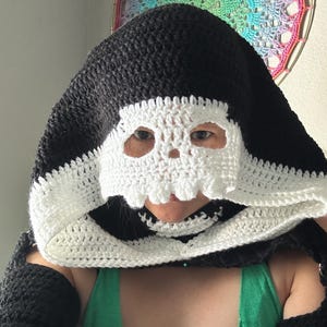 Kawaii Skull Hood PDF Crochet Pattern - Etsy