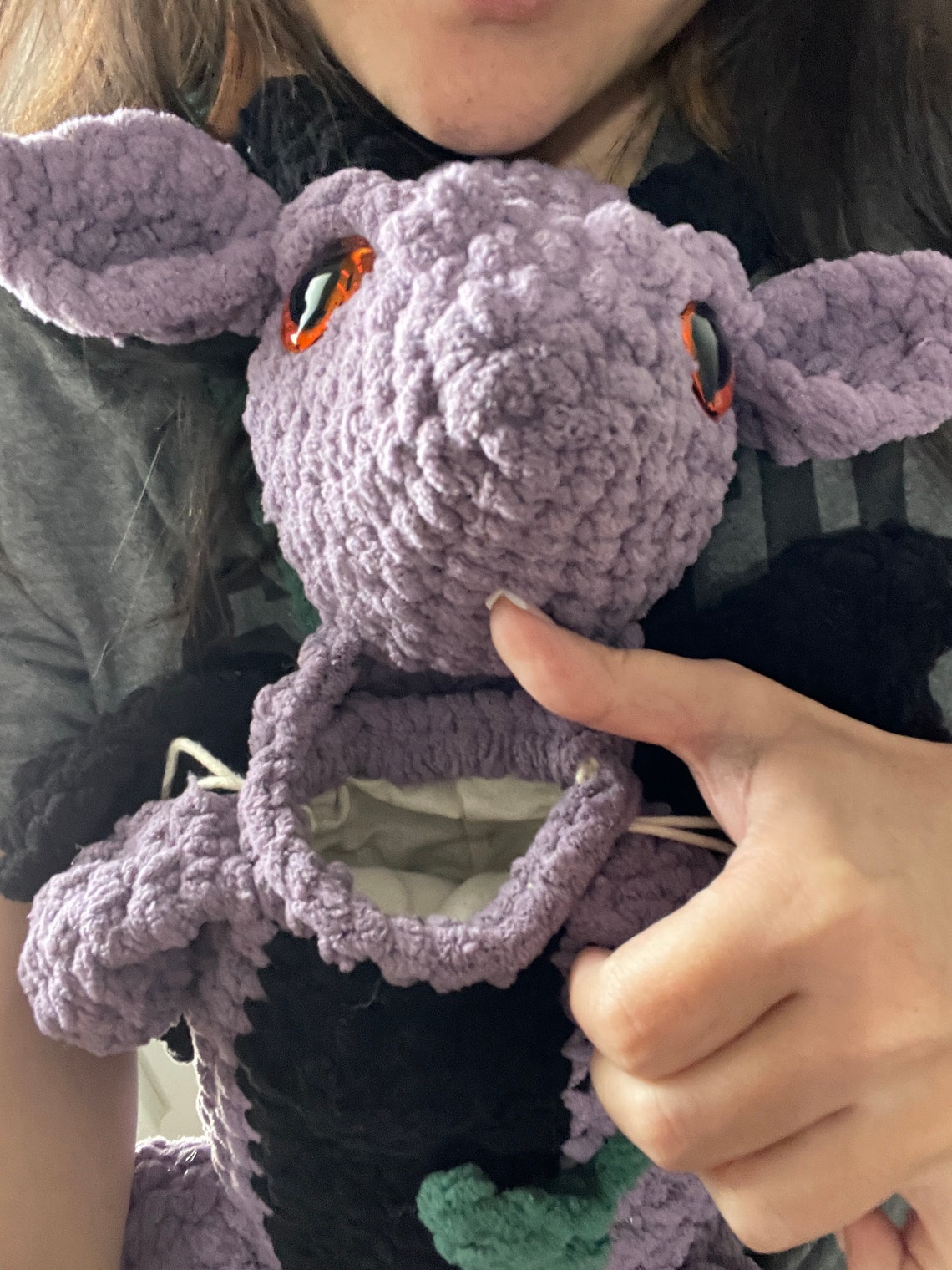 Dragon Pouch With Bat Mod PDF Crochet Pattern - Etsy