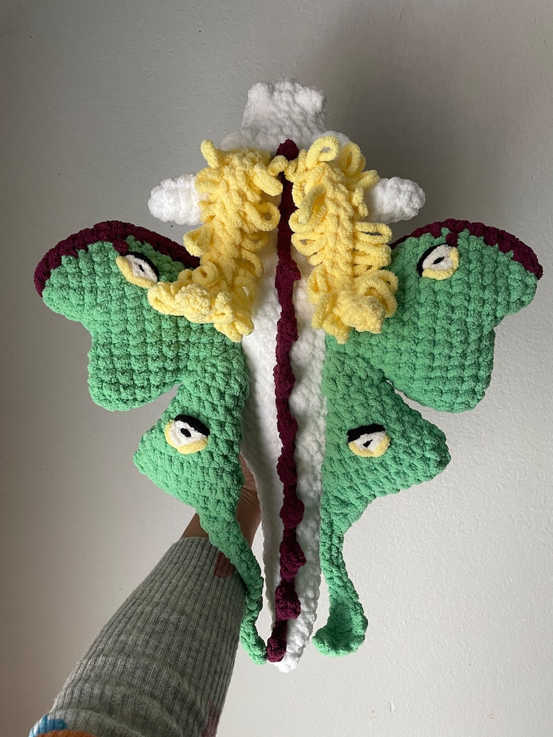 Luna Moth Dragon Crochet Pattern | Large Amigurumi Plush (PDF Pattern ...