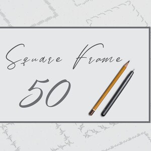 Hand Drawn Floral Frame SVG Botanical Clipart Frame Leaves - Etsy