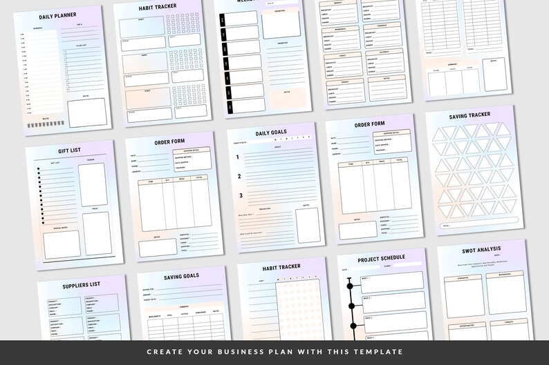 Business Planner Bundle Pack Canva Small Business Planner - Etsy