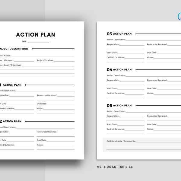 Employee Action Plan Template - Etsy